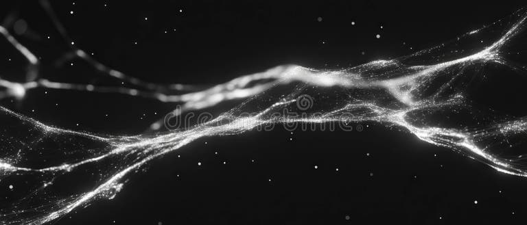 Translucent Spider Web Texture with Glowing Threads Against a Dark ...