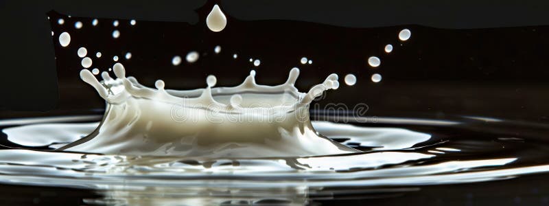 Frozen Moment Water Droplet Impact Creating Intricate Splash Patterns ...