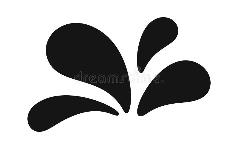 Delicate Splattered Water Drops Doodle Stock Vector - Illustration of ...