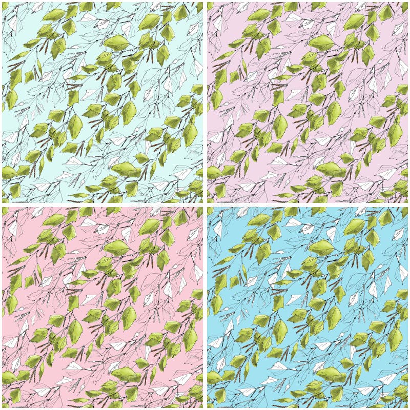 Delicate Spring Seamless Pattern with Pastel Color Flowers and Moths ...