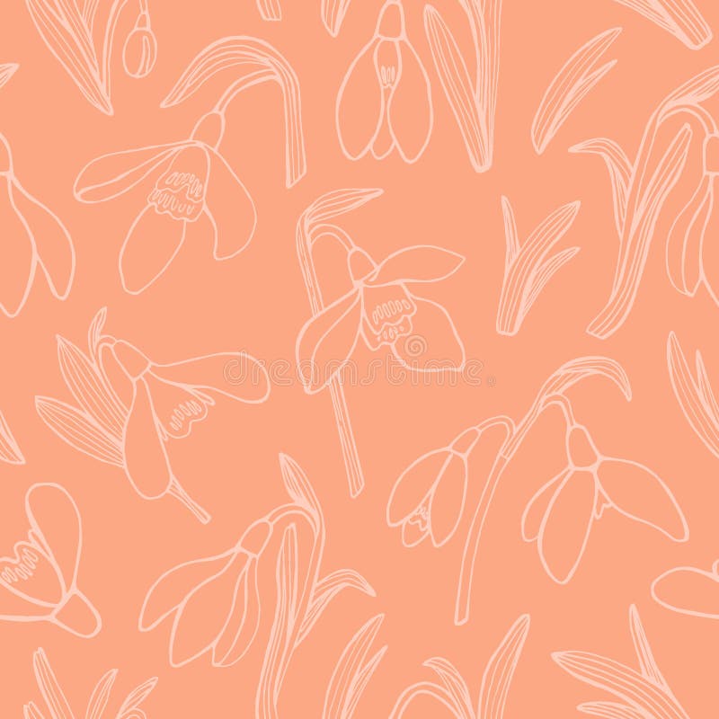 Delicate Spring Seamless Pattern with Pastel Color Flowers and Moths ...