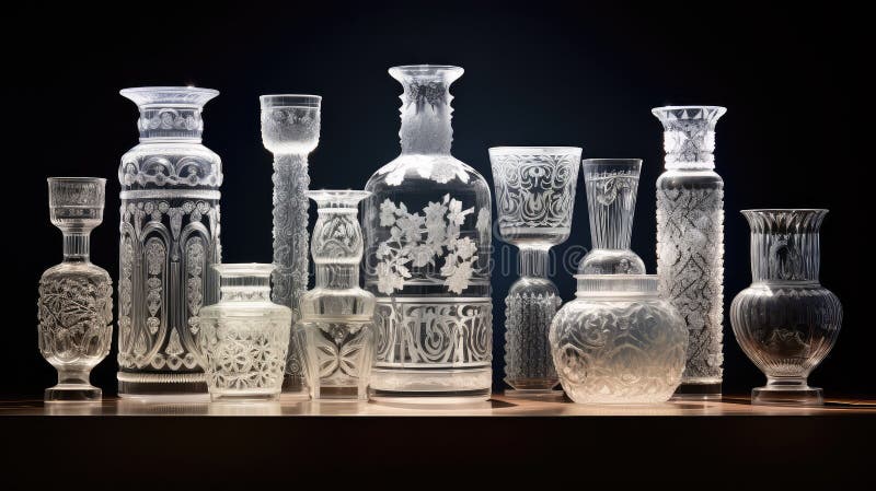 Delicate stack of glass stock illustration. Illustration of fragile ...