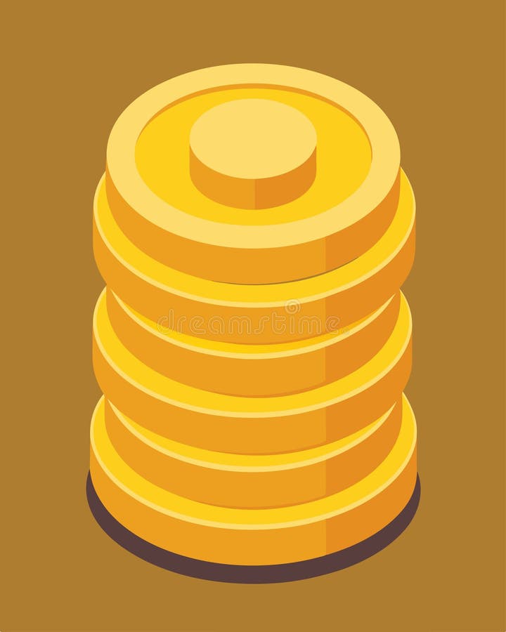 A Delicate Stack of Golden Discs Carefully P To Create a Visual ...