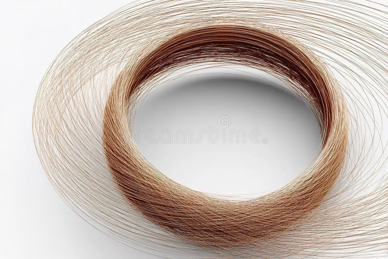 Artistic Arrangement of Fine Strands Creating a Circular Design on a ...