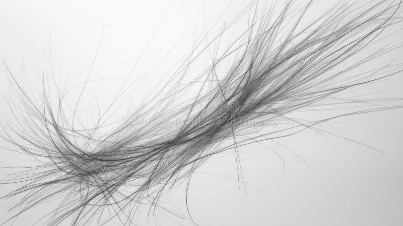 Delicate Strands of Fine Hair Flowing Gracefully Across a Bright ...