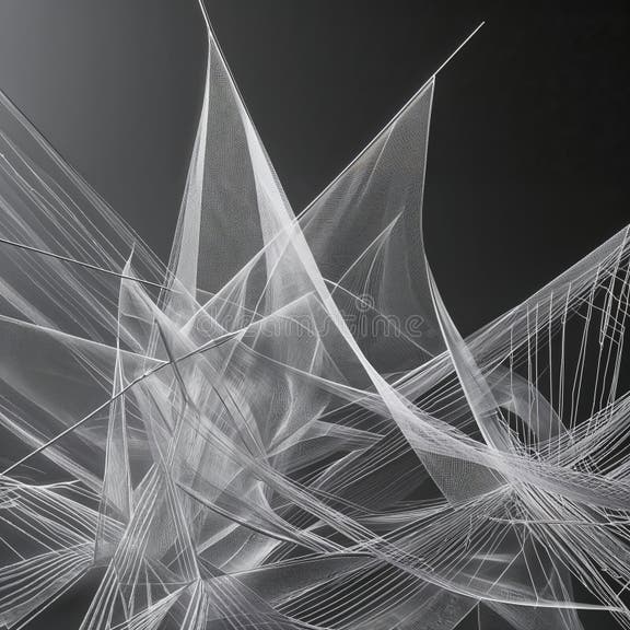 Delicate Strands of Transparent Materials Weave and Intersect, Creating ...