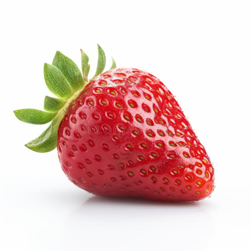 Delicate Strawberry Artwork on White Background Stock Illustration ...