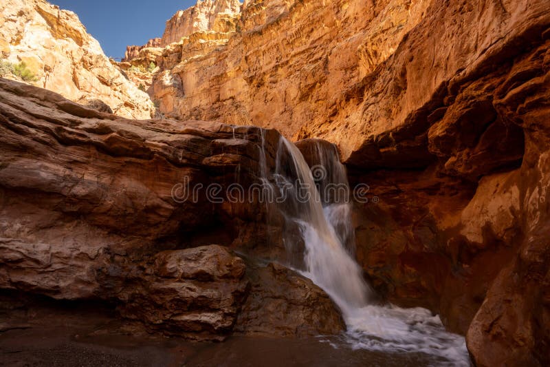 Delicate Streams of Sulfur Creek Water Drop into Churning Pool Stock ...