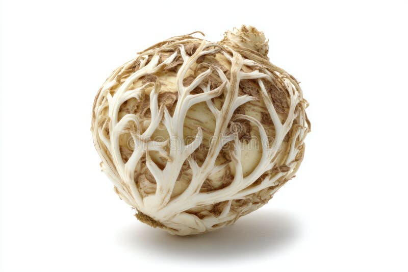 Delicate Structure Ridged Celeriac (celery Root) Drop, Isolated on a ...