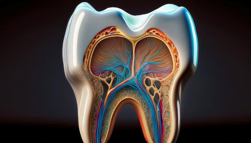 Exploration of the Intricate Anatomy within Stock Photo - Image of pulp ...