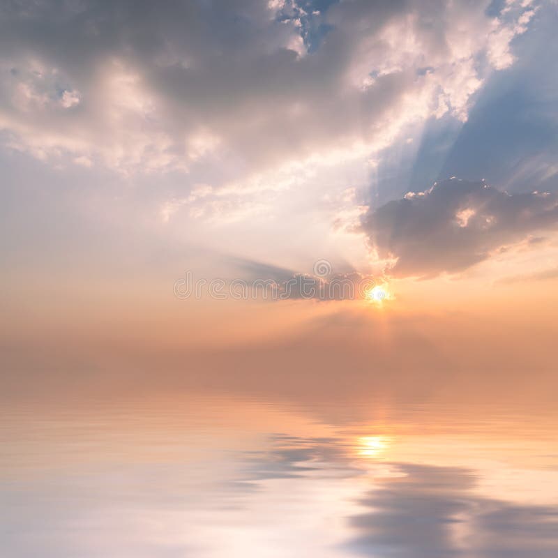 Delicate sunset stock image. Image of miraculous, dazzling - 963947