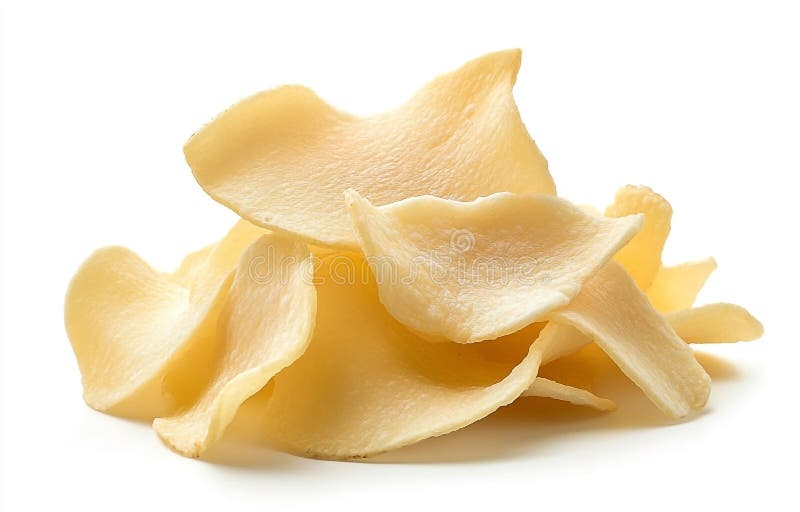 Delicate Tapioca Chips Pile Presenting an Inviting Crispy Snack ...