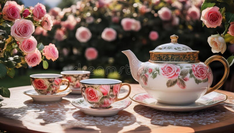 Delicate Tea Set Arranged Next Stock Photos - Free & Royalty-Free Stock ...