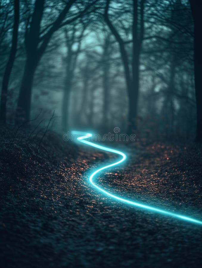 Serene Path Enchanting Teal Forest Stock Photos - Free & Royalty-Free ...