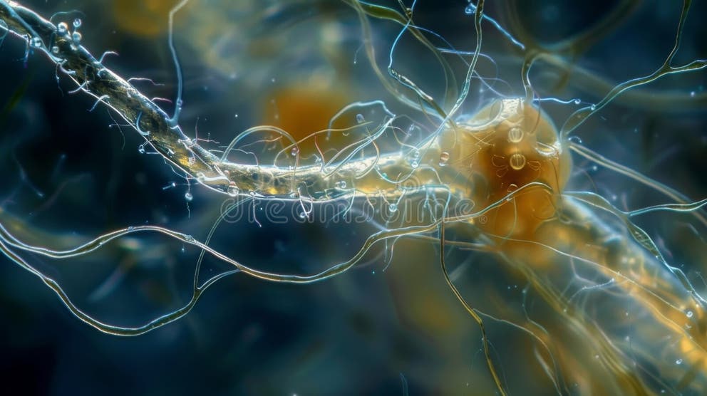 Delicate Tendrils Extending from a Nematodes Body Each One Ending in a ...