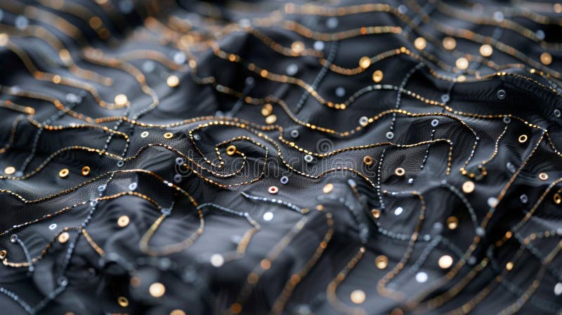 Delicate Threads of Conductive Materials Carefully Sewn into a Fabric ...