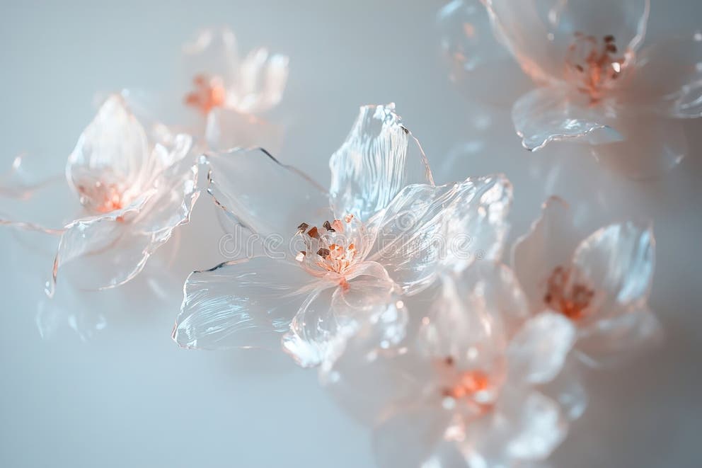 Delicate Translucent Flowers Emerge in Structural Acrylic, Catching ...