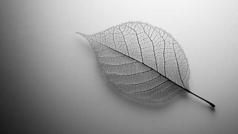 Delicate, Translucent Leaf Structure, Detailed Veins Stock Illustration ...