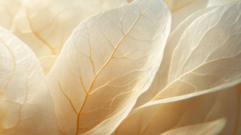 Delicate Translucent Leaves Texture Background Stock Illustration ...