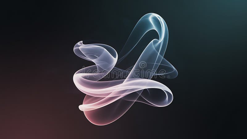 Ethereal Swirling Smoke Wisps with Soft Color Gradient Stock Image ...
