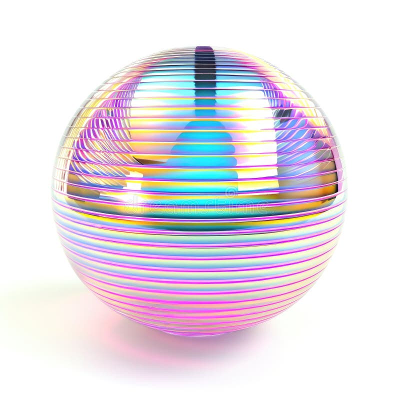 A Delicate, Translucent Sphere with a Holographic Finish Captures and ...
