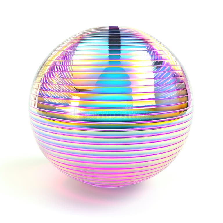 A Delicate, Translucent Sphere with a Holographic Finish Captures and ...