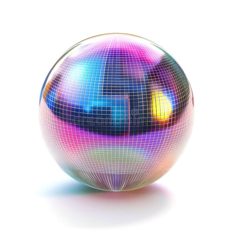 A Delicate, Translucent Sphere with a Holographic Finish Captures and ...