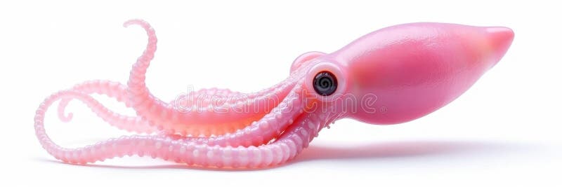 Delicate, Translucent Squid Tentacles, Isolated White Background ...