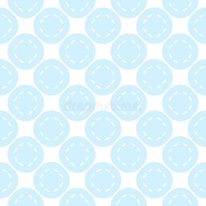 Delicate Vector Seamless Pattern with Circles. Light Blue and White ...