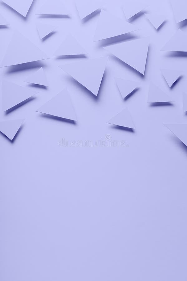 Delicate Very Peri Light Purple Triangles Soar As Abstract Random ...