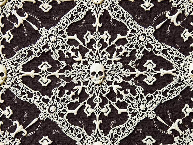 A Delicate Victorian Lace Pattern that, upon Closer Inspection, is Composed of Tiny Bones and ...