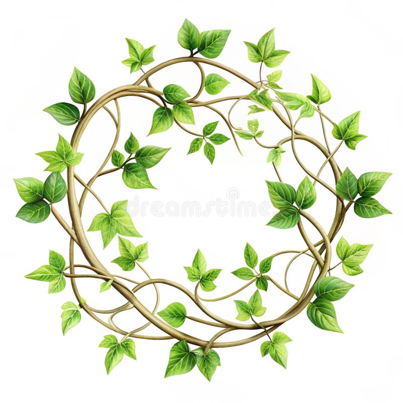 Leaf and Vine Pattern stock illustration. Illustration of symbolizing ...
