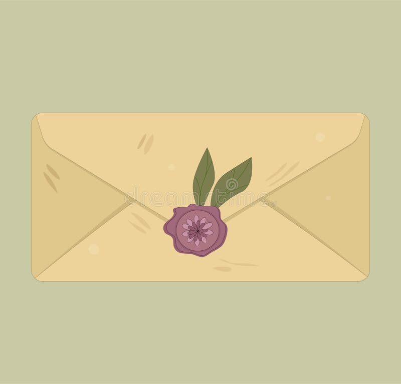 Delicate Vintage Envelopes with Floral Elements Stock Vector ...