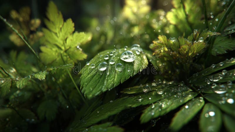 Delicate Water Droplets Representing Conservation Floating Gently ...