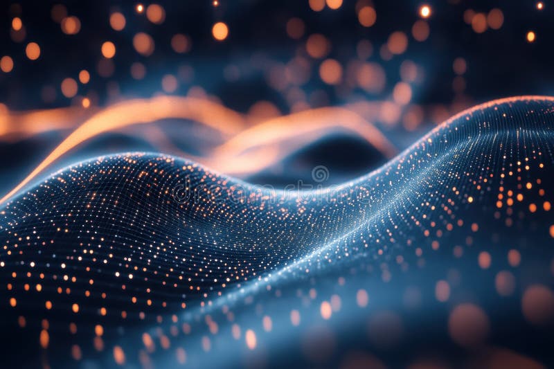 Delicate Waves of Glowing Particles Create a Mesmerizing Abstract ...