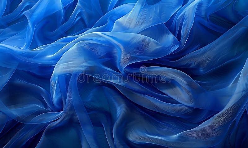 Delicate Waves of Light Blue Fabric Creating an Ethereal Background ...
