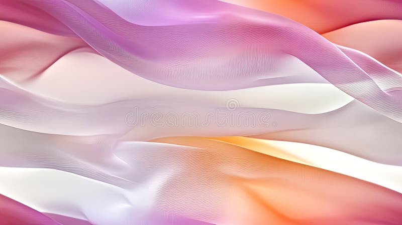 Delicate Waves of Pastel-colored Fabric Ripple Softly, Creating a ...