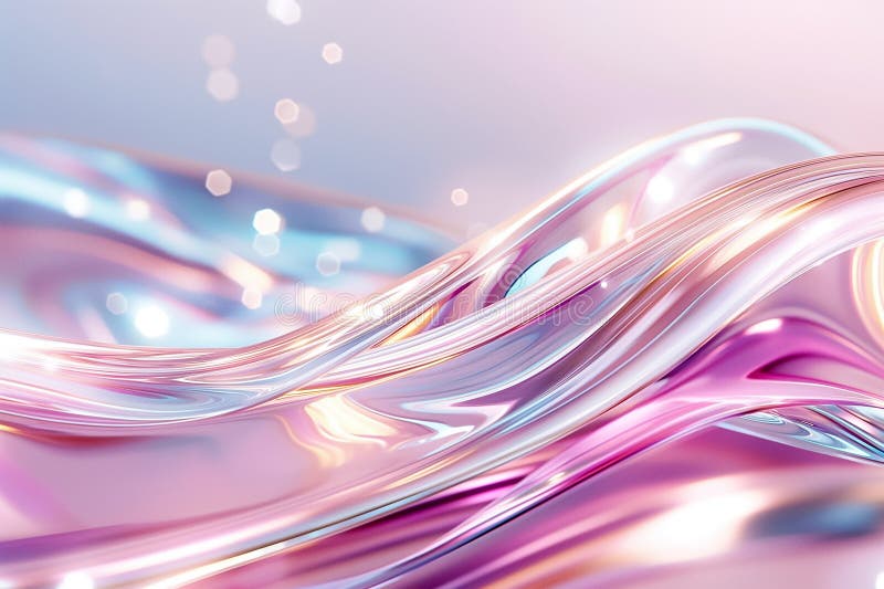Delicate Waves in Shades of Soft Pink and Blue Flow Gracefully ...