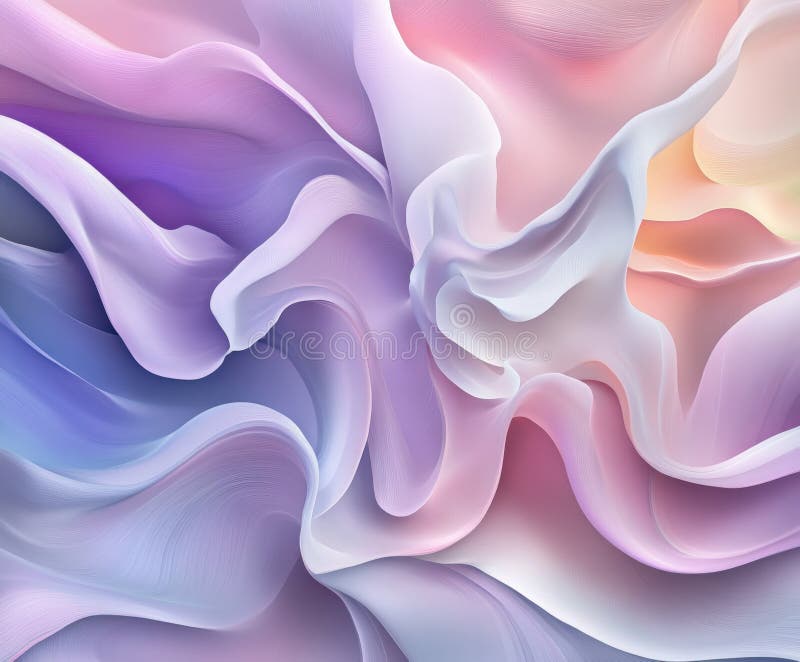 Soft Pastel Swirls with Flowing Textures and Gentle Gradients Stock ...
