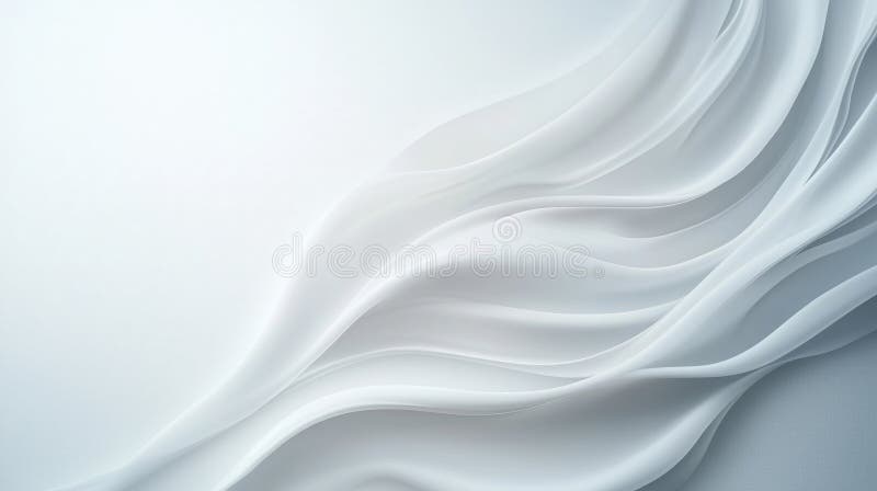 Delicate Waves of Translucent Fabric Shimmer Under Soft, Warm Light ...