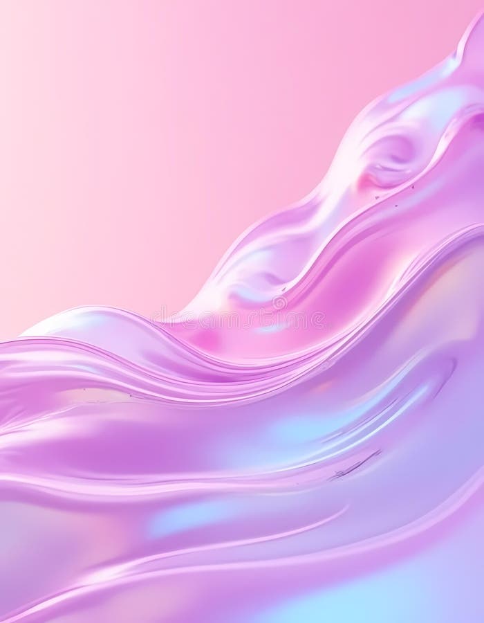 Delicate Waves of Translucent Material Flow Gently Across a Soft White ...