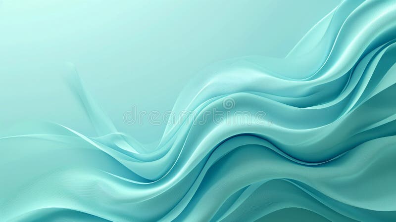 Soft Turquoise Waves Gently Flowing Across a Serene and Tranquil ...