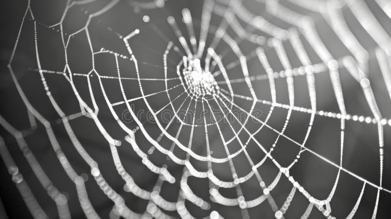 The Delicate Webbing of a Spiders Silk Glistening in the Sunlight ...