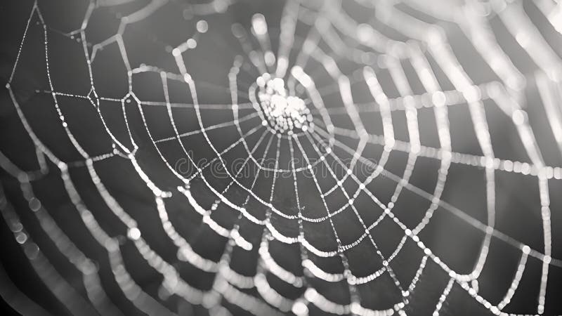 The Delicate Webbing of a Spiders Silk Glistening in the Sunlight ...