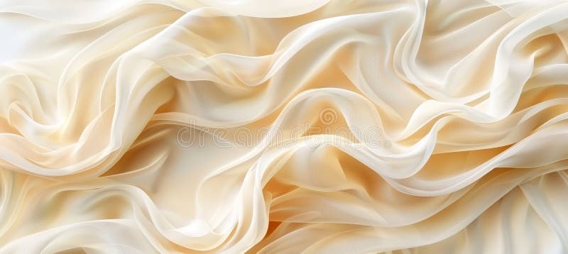 Delicate, White Crumpled Cloth, with Elegant, Waves Flowing Fabric ...
