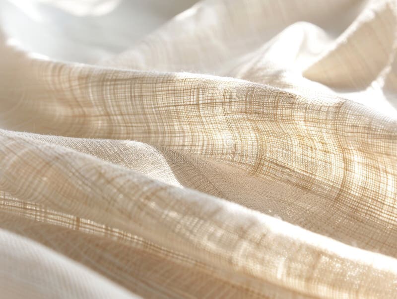 Delicate White Fabric with Light and Shadow Play Stock Photo - Image of ...