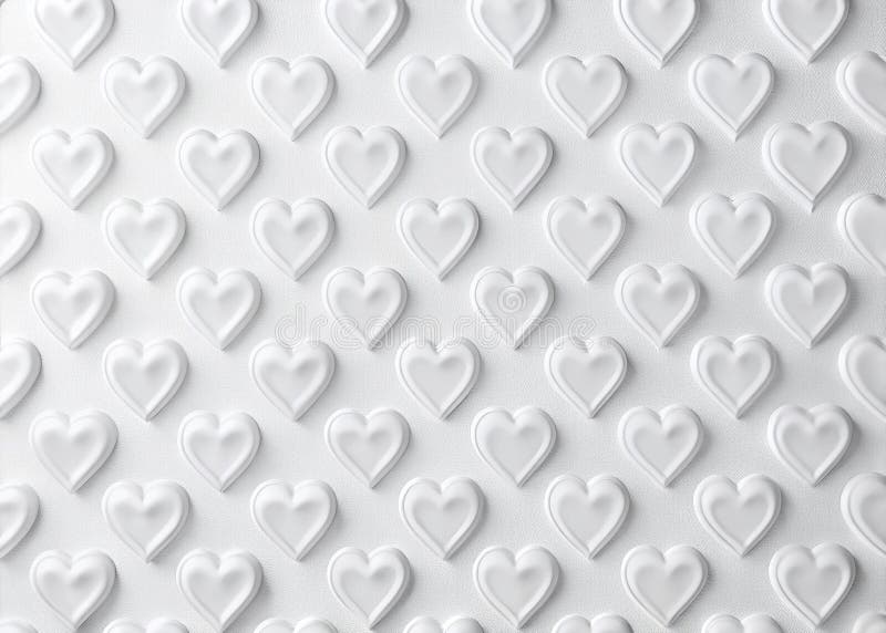 Delicate White Heart Pattern Background Subtle Texture for Design ...