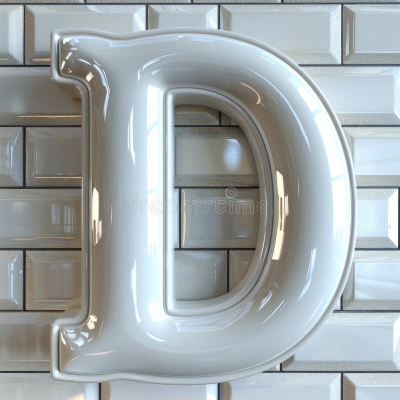 Delicate White Letter D Gracefully Stands Out Against a Backdrop of ...