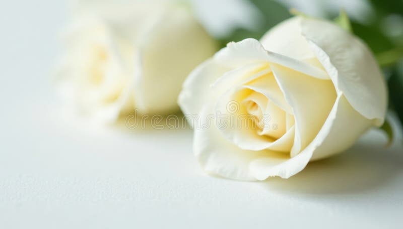 Delicate White Roses, Soft Focus, Pure White Backdrop, Romance, Light ...