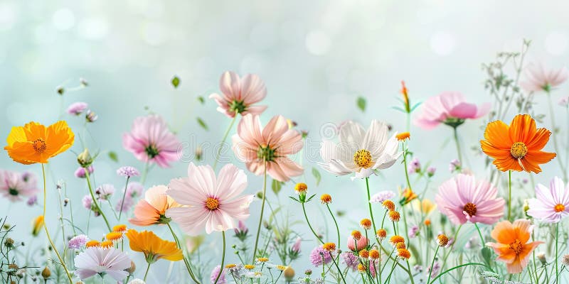 Delicate Wildflowers Blooming, Symbol of Spring and Growth, with ...